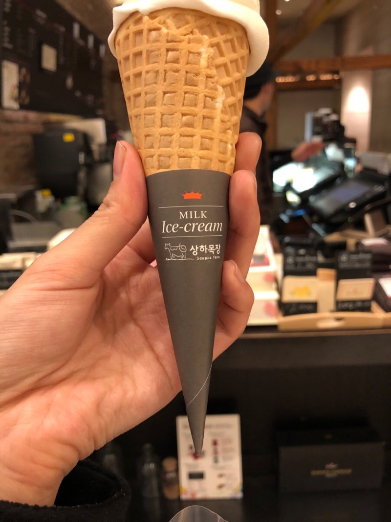 진한우유맛 아이스크림 폴바셋 상하목장 우유 아이스크림 아이스크림 콘지 제작은 이지팩25 네이버 블로그
