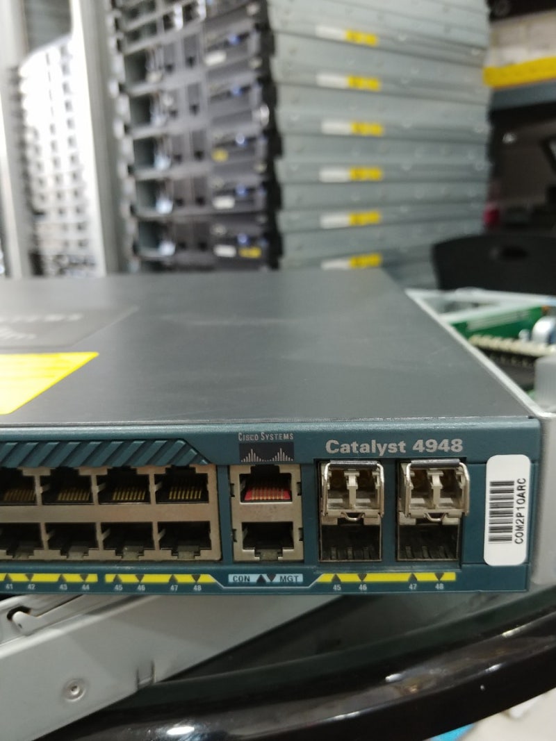 중고스위치 시스코 L2 L3 스위치 1g 48포트 4SFP Cisco Catalyst 4948 Switch 2파워 50개 입고 ...