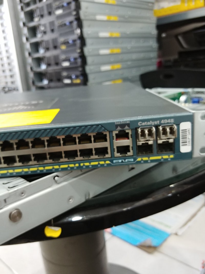 중고스위치 시스코 L2 L3 스위치 1g 48포트 4SFP Cisco Catalyst 4948 Switch 2파워 50개 입고 ...
