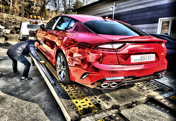 스팅어 3.3 브램보 CTS-V 6P, 4P(프론트리어이식)(프론트리어 인터알 380MM벨플로팅디스크적용)(얼스브레이크호스적용)-성남,분당,판교,서울경기브레이크전문TNS ...