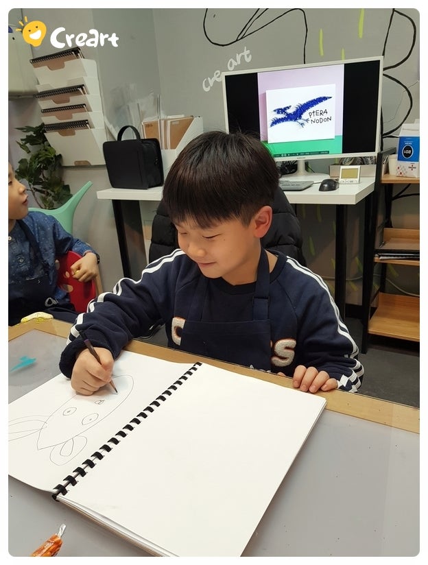 Klein 6·7세 수업 스트링 아트 황금개띠해 무술년 시흥시 정왕동 배곧 크리아트 미술학원 네이버 블로그