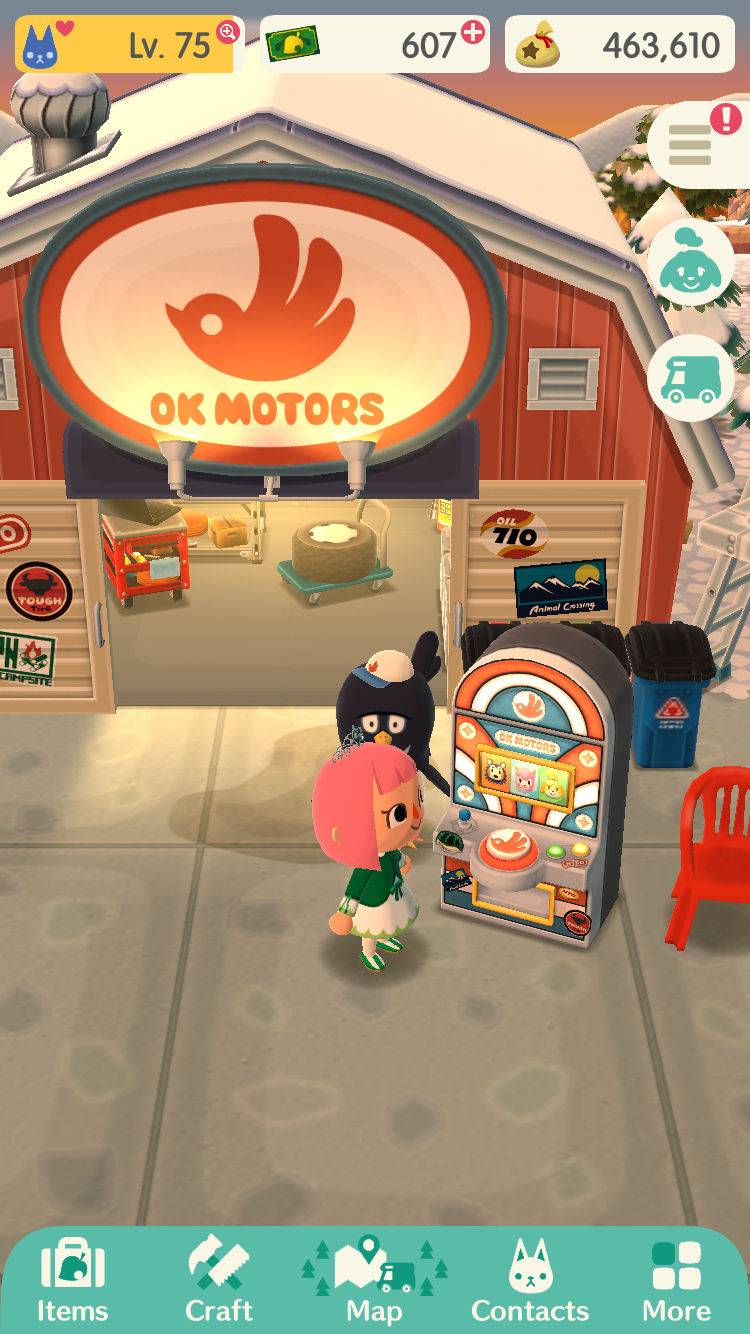 동물의숲 포켓캠프 OK Motors Brake Tapper를 해보자(loan 다 갚았어요) : 네이버 블로그