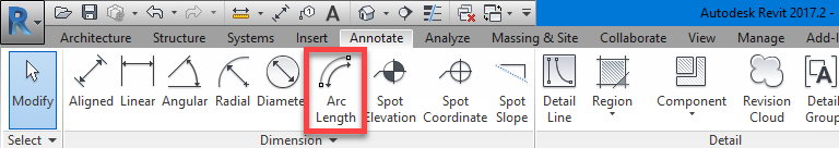 레빗(revit) - 호 길이 치수(Arc Length Dimension) : 네이버 블로그