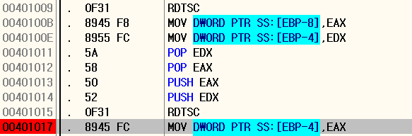 [안티디버깅] 시간차 동적 계산 RDTSC : 네이버 블로그