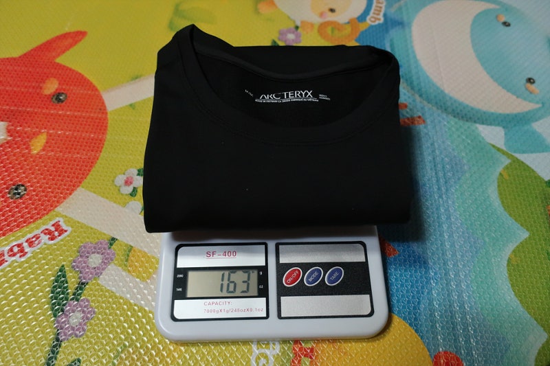 아크테릭스 페이즈 AR 크루 긴팔 (Arcteryx Phase AR Crew LS Men, ATHSM16260) 무게측정 ...