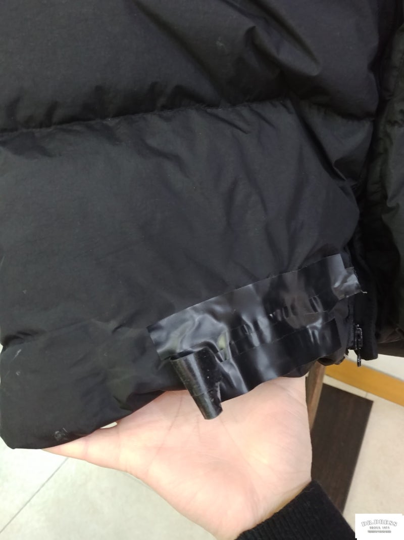 패딩수선 스톤아일랜드 패딩 찢어짐과 몽클레어 패딩 원단교체 작업 네이버 블로그