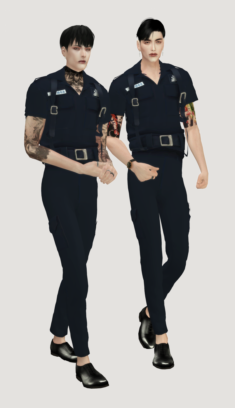 [심즈4] kiro_bts police uniform : 네이버 블로그