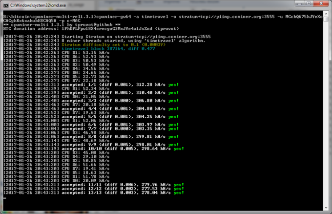 CPUMiner-Multi [CPU 채굴] : 네이버 블로그