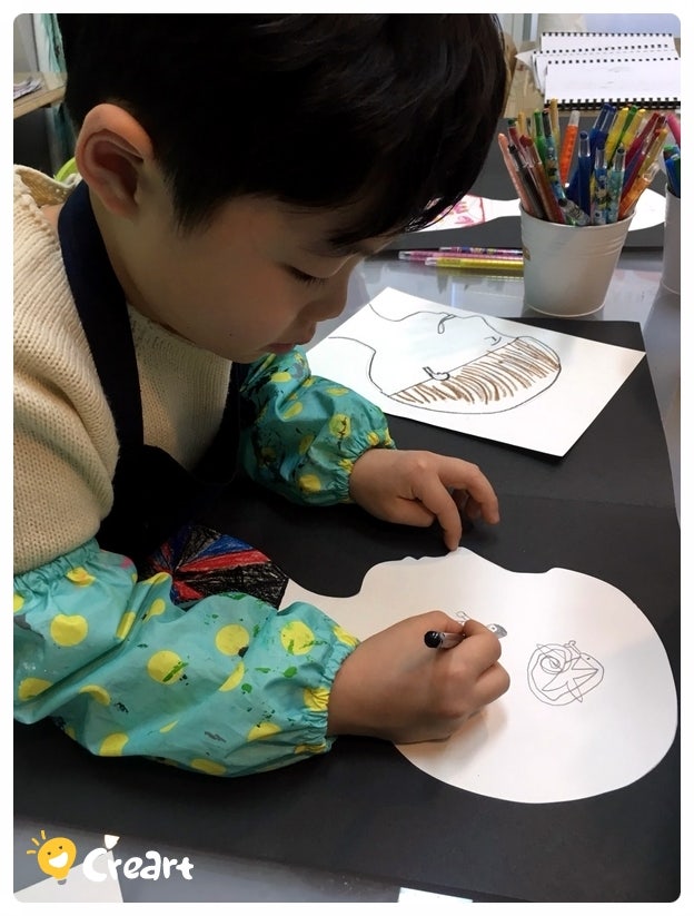 Klein 6·7세 수업 옆모습 무슨 생각하니 시흥시 정왕동 배곧 미술학원 크리아트 네이버 블로그