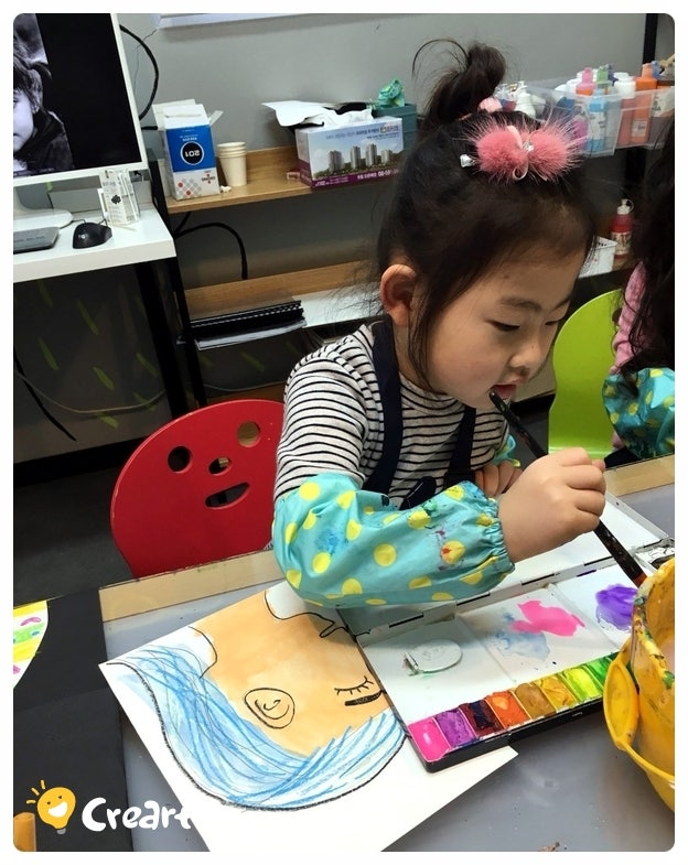 Klein 6·7세 수업 옆모습 무슨 생각하니 시흥시 정왕동 배곧 미술학원 크리아트 네이버 블로그