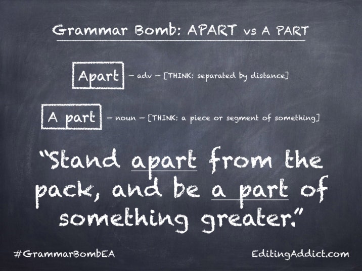 Be apart of or be (a) part of? : 네이버 블로그