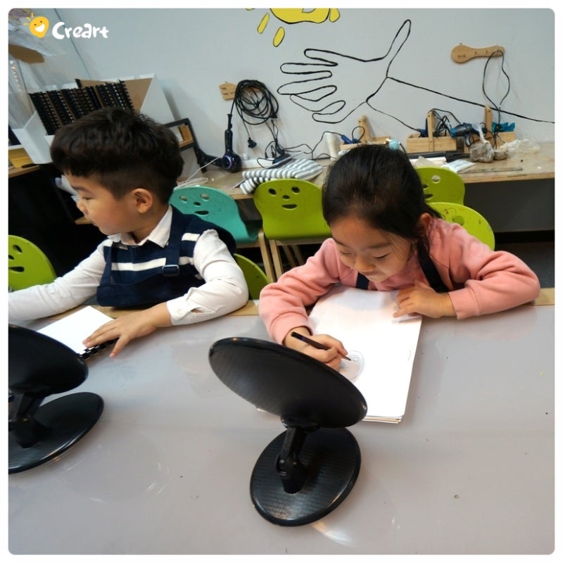 Kinder 초등 수업 얼굴 환조 표현 자화상 시흥시 정왕동 배곧 미술학원 크리아트 네이버 블로그