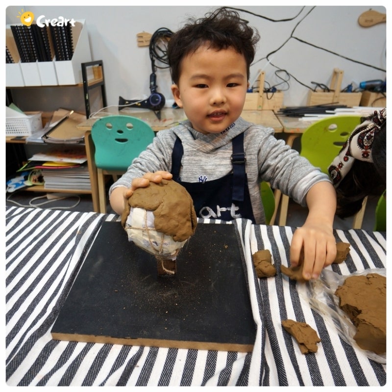 Kinder 초등 수업 얼굴 환조 표현 자화상 시흥시 정왕동 배곧 미술학원 크리아트 네이버 블로그