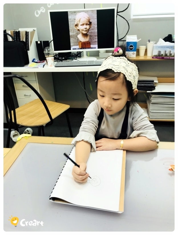 Klein 6세 수업 환조로 표현한 얼굴 자화상 시흥시 정왕동 배곧 미술학원 크리아트 네이버 블로그