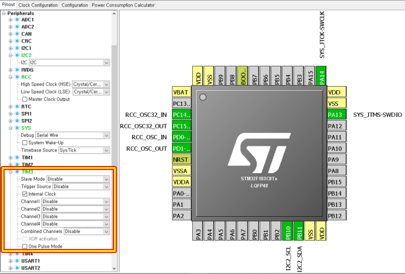 [STM32F103C8T6] Timer Interrupt + I2C OLED를 이용한 타이머 : 네이버 블로그