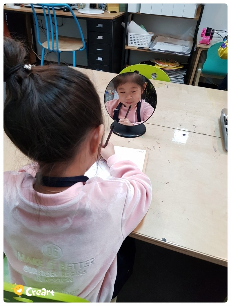 Klein 6·7세 수업 환조로 표현한 얼굴 자화상 시흥시 정왕동 배곧 미술학원 크리아트 네이버 블로그