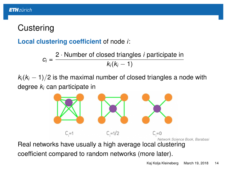 local clustering coefficient formula