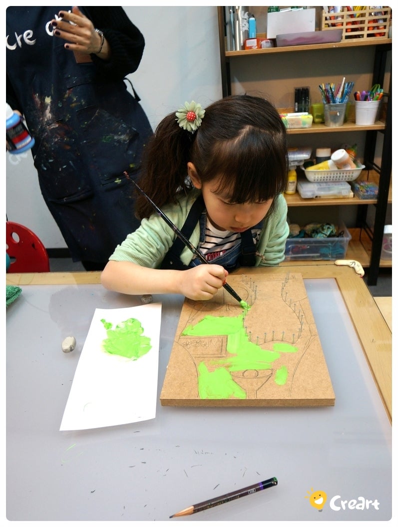 Kinder 초등 수업 스트링 아트 꽃병 시흥시 정왕동 배곧 미술학원 크리아트 네이버 블로그