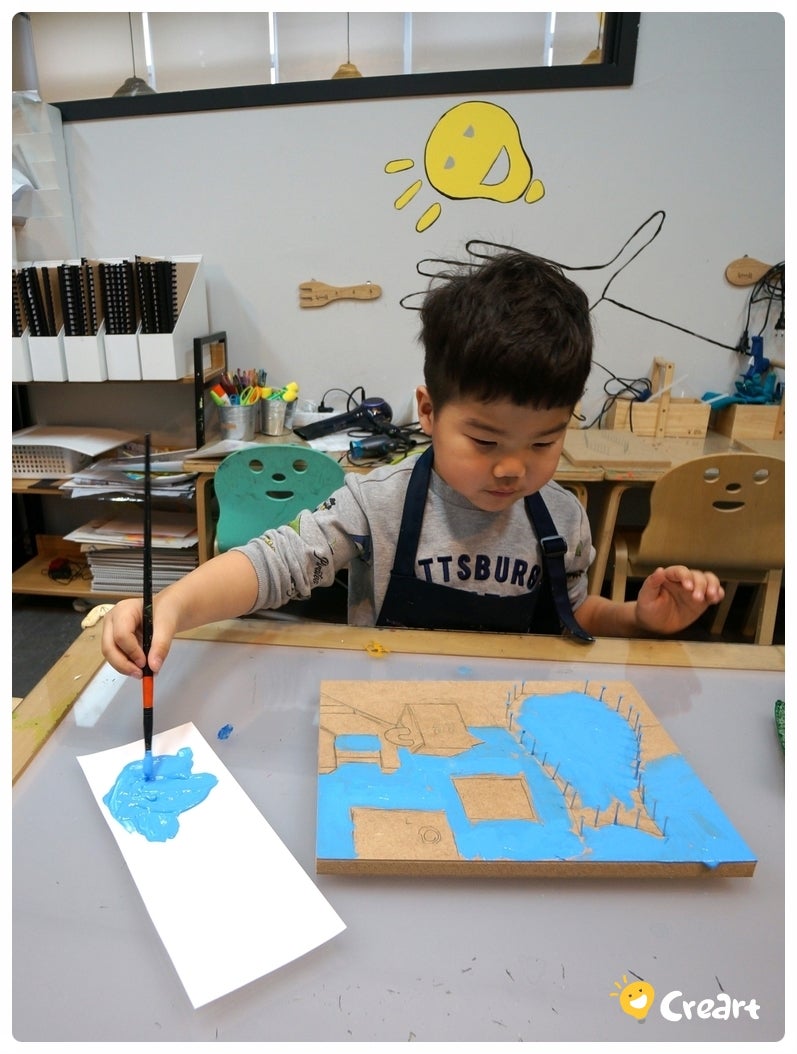 Kinder 초등 수업 스트링 아트 꽃병 시흥시 정왕동 배곧 미술학원 크리아트 네이버 블로그
