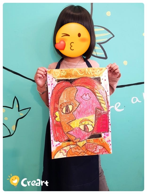 따뜻한 색으로 그려요 피카소 크라인 6·7세 수업 시흥시 정왕동 배곧 미술학원 창의미술 크리아트 네이버 블로그