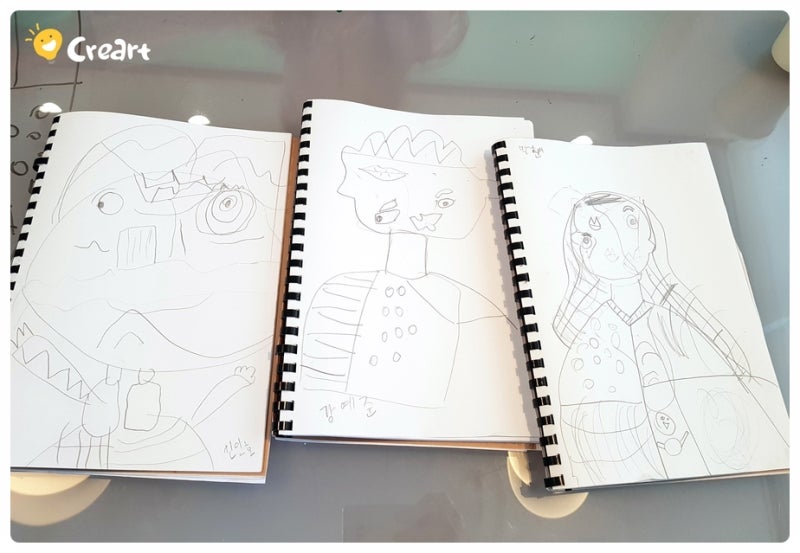 따뜻한 색으로 그려요 피카소 크라인 6·7세 수업 시흥시 정왕동 배곧 미술학원 창의미술 크리아트 네이버 블로그
