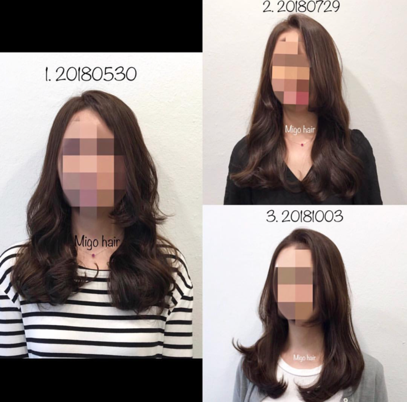 긴머리 곱슬머리 숱많은머리 얇은머리 매직셋팅 S컬펌 파마 후 5개월째 오래가는 파마 레이어드컷 레이어드펌 사이드뱅 앞머리컷 매트