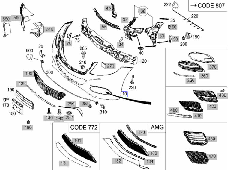 벤츠 s클래스중고부품 led헤드라이트 w222 후기형 신형 amg범퍼 후드 라디에이터그릴 세루커버 s350 s400 s450 ...