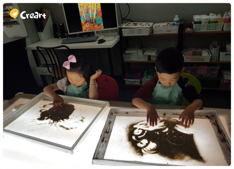 가을나무 추상표현 밤비니 5세 수업 시흥시 정왕동 배곧 미술학원 창의미술 크리아트 네이버 블로그