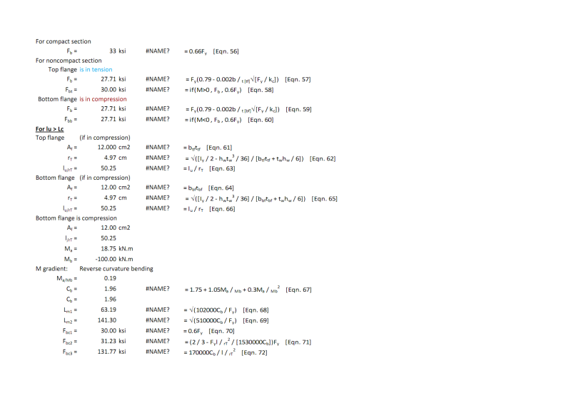 구조검토 예시 (AISC ASD Beam-Column member) : 네이버 블로그