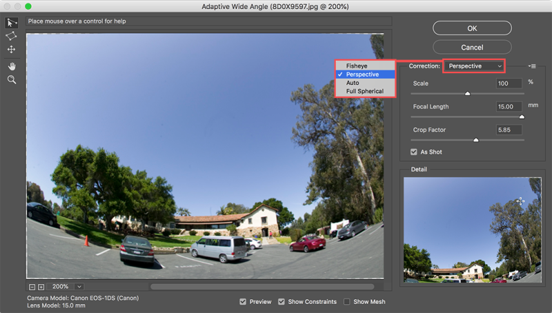 097. 레몬의 포토샵 공부하기 : Menu - Filter (2) Adaptive Wide Angle, Lens ...