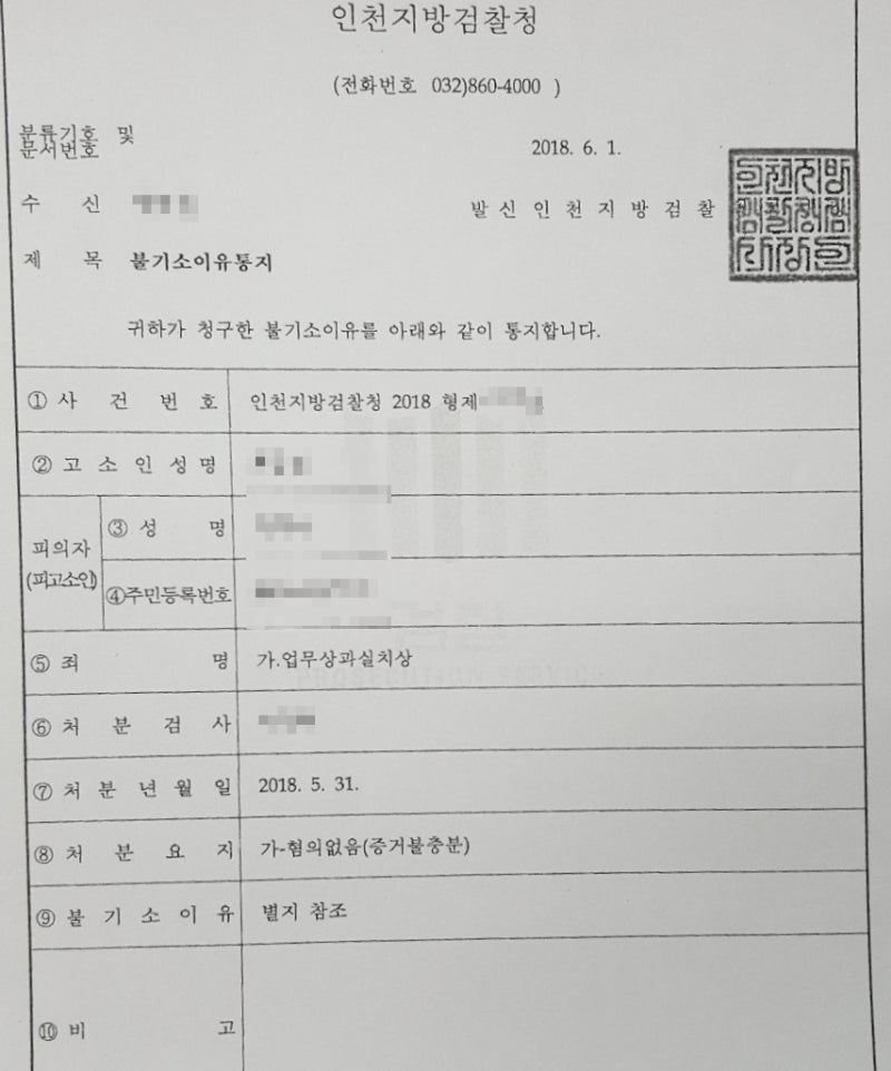 불기소처분에 대한 검찰항고 절차와 항고장 항고이유서 작성방법 재정신청 인천지방검찰청 인천검찰항고전문 법무사 네이버 블로그
