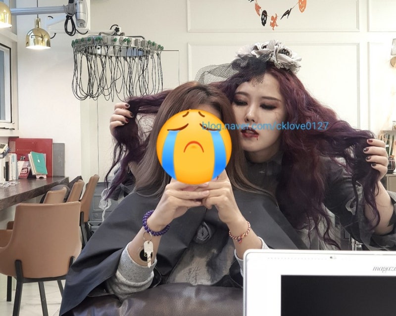 정자역제니스헤어살롱 민서부원장 할로윈미용실 네이버 블로그