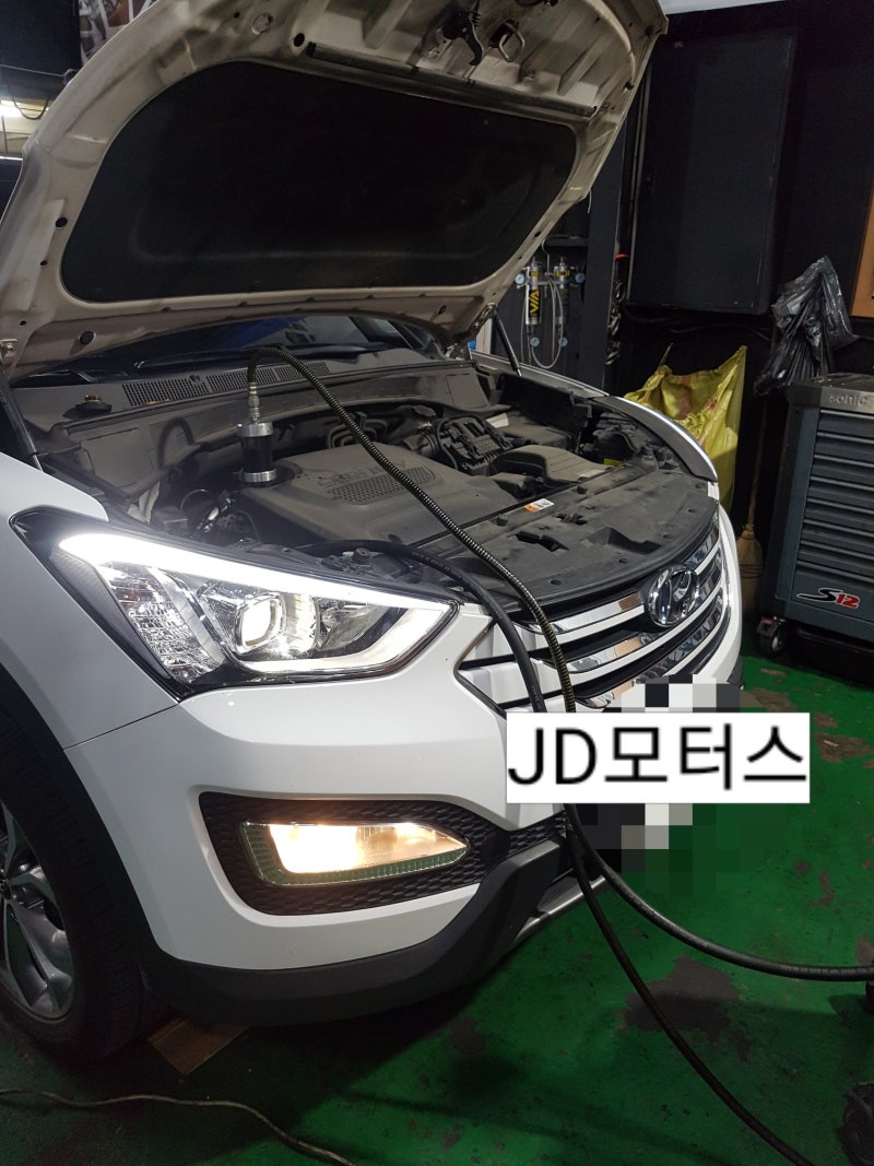 Jd모터스경남김해장유율하창원마산양산부산거제진해밀양dm싼타페엔진오일교환dm싼타페엔진오일퍼팩트세정작업및잔유