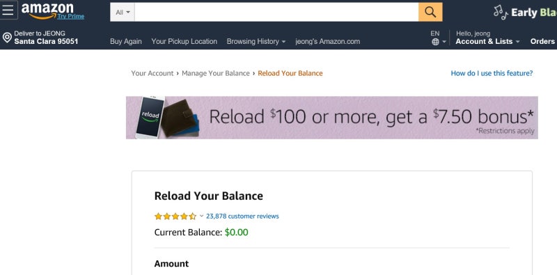 Amazon gift card (Reload )아마존 기프트카드 사용하기 : 네이버 블로그