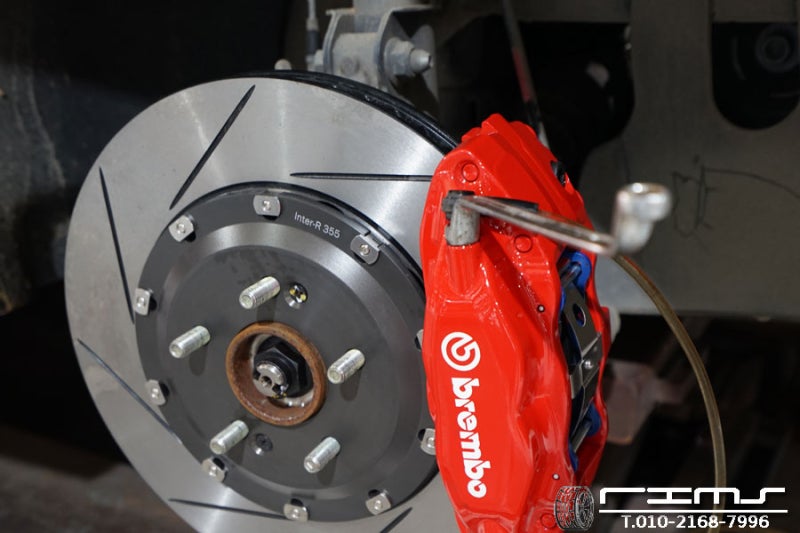 [인천 브레이크 튜닝 전문점 림즈] 브렘보 정품 CTV-S 4P + 인터R 355mm 풀프로팅 디스크 장착사진~! 브레이크 업그레이드로 안전과 드레스업까지 ...