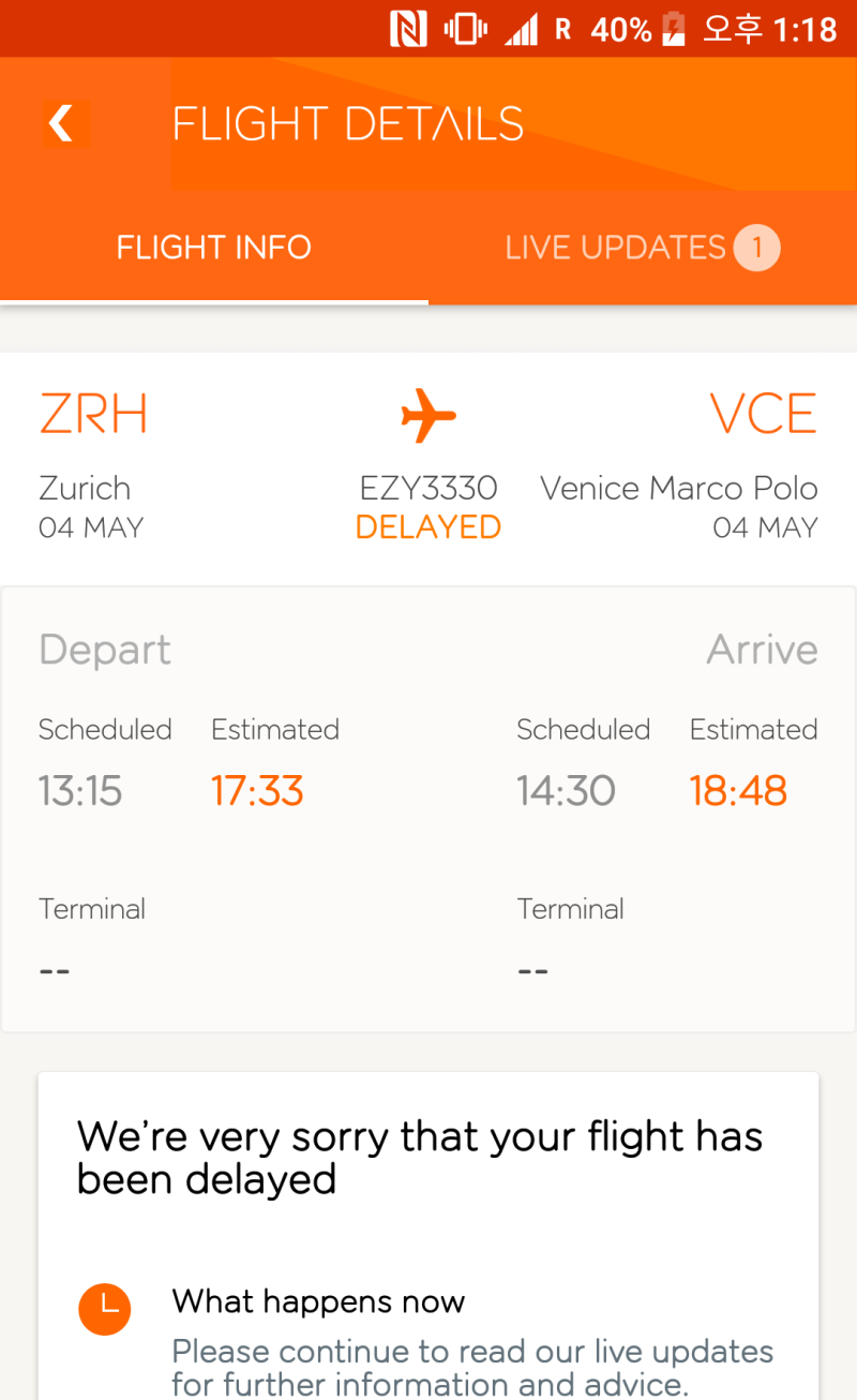 [DAY16] 극악의 지연 사태 ; EasyJet 이지젯타고 베니스가는데 5시간 걸린 사연 + 루체른 백패커스 + 취리히 공항 ...