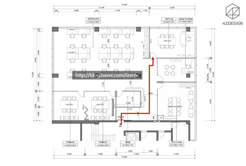 대표이사실인테리어 디자인 사무실도면 살펴보기 : 네이버 블로그