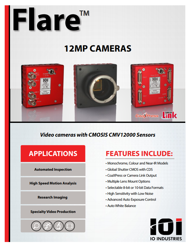 IO INDUSTRIES 고해상, CMOS센서 Flare Camera Link 카메라 ( 재구매율 높은 제품) : 네이버 블로그