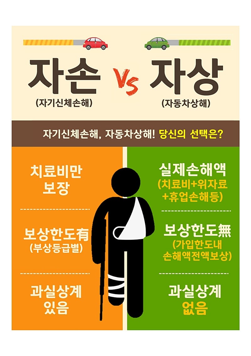 교통사고 자기신체사고와 자동차상해 특약 어떤 차이가 있을까요 네이버 블로그