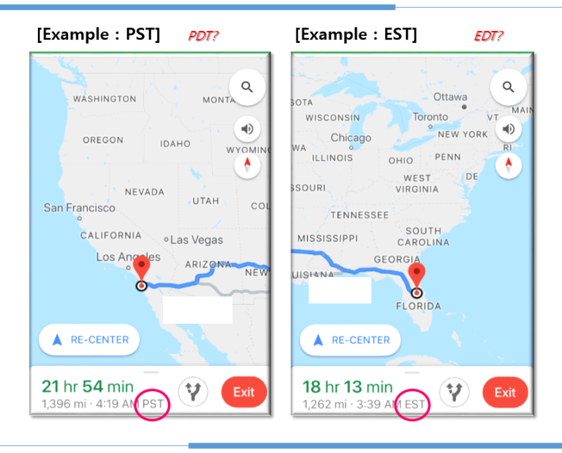 [일상] 미국 PST/PDT, CST/CDT, EST/EDT, MST/MDT 이해하기. : 네이버 블로그