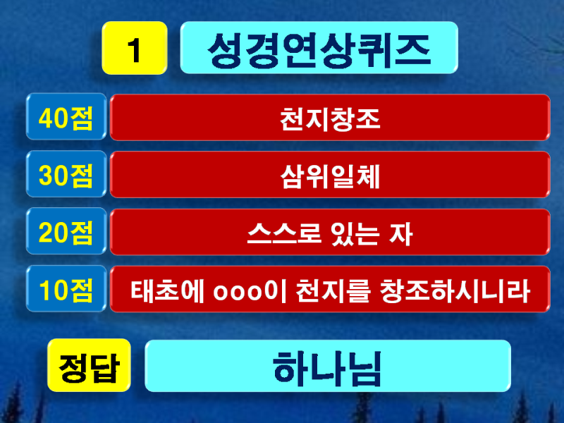 교회학교 Ppt 게임 성경 연상퀴즈 게임 1회 네이버 블로그
