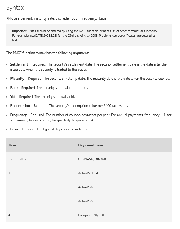 Excel 함수 "PRICE"를 통해 채권의 clean price를 계산하고, clean price를 review해 보았다 ...