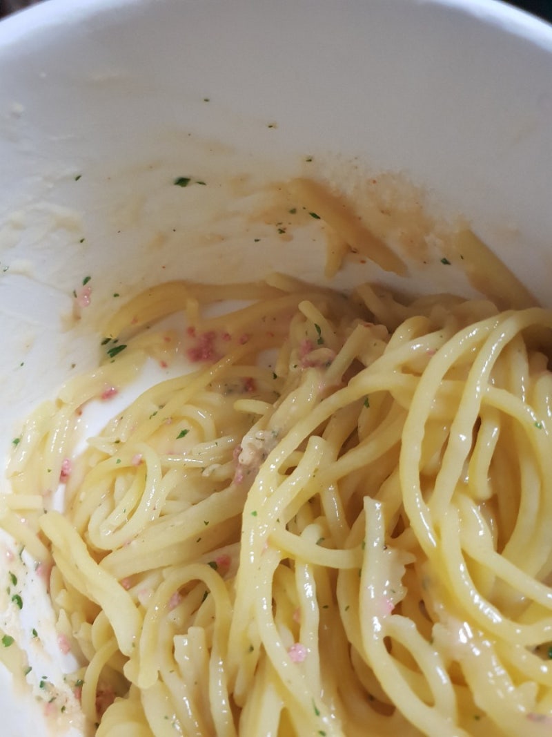 [신상 컵라면] 2018년 11월 27일 출시 ! 농심 까르보나라 스파게티! 면발식감 차별화! 솔직후기!!!! : 네이버 블로그