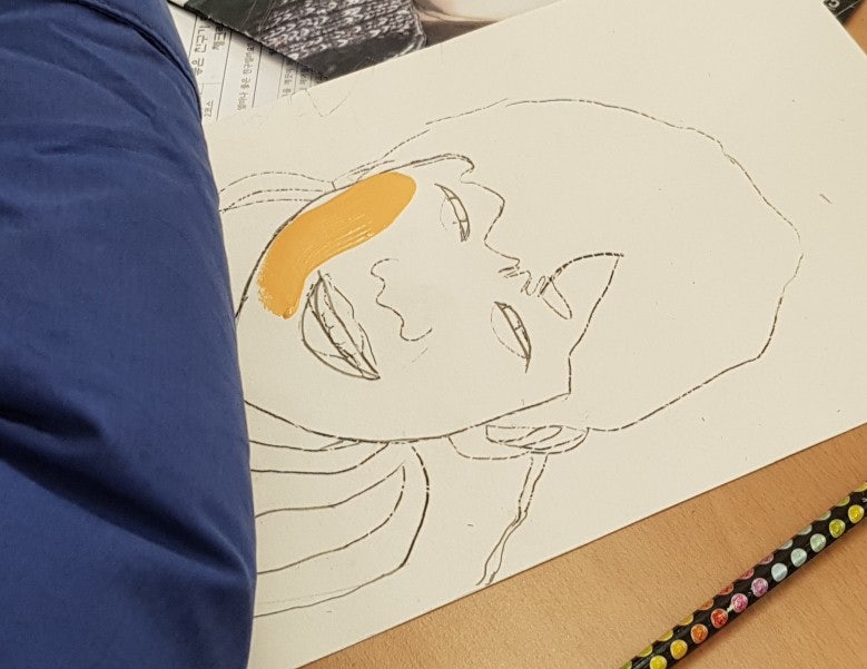 초등미술 팝아트 자화상 그리기 네이버 블로그
