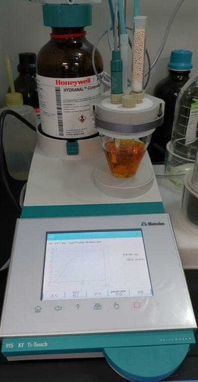 [메트롬 수분측정기]Metrohm 915 KF Tirino plus 설치 사진/칼 피셔 수분측정기 설치 사진 : 네이버 블로그