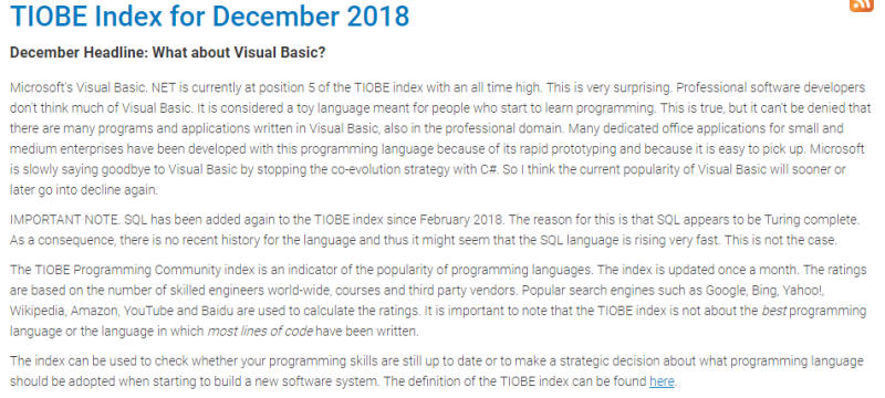 TIOBE에서 선정 점유율 상위 10개 프로그래밍 언어 순위 : 네이버 블로그
