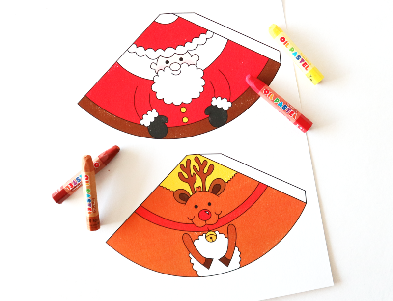 아동미술 크리스마스 고깔 산타 만들기 도안첨부 : 네이버 블로그