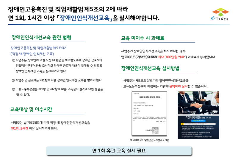 직장인 3대 법정의무교육 종류 법령 과태료 교육방법 성희롱예방 장애인인식개선 개인정보보호 네이버 블로그