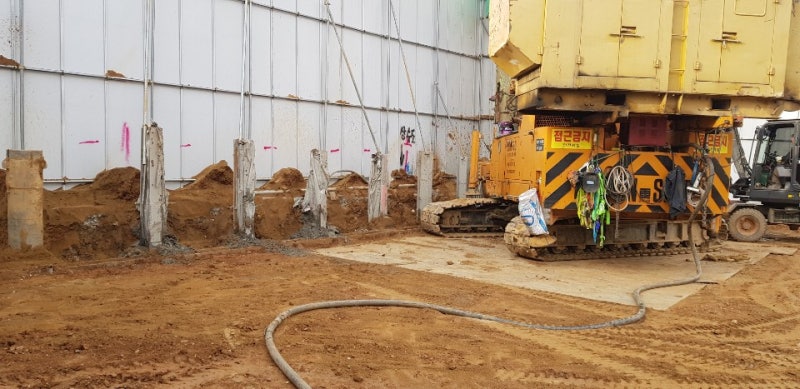 흙막이공법 =Cast in place pile(cip) : 네이버 블로그