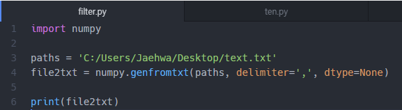 Python numpy.genfromtxt() : 네이버 블로그